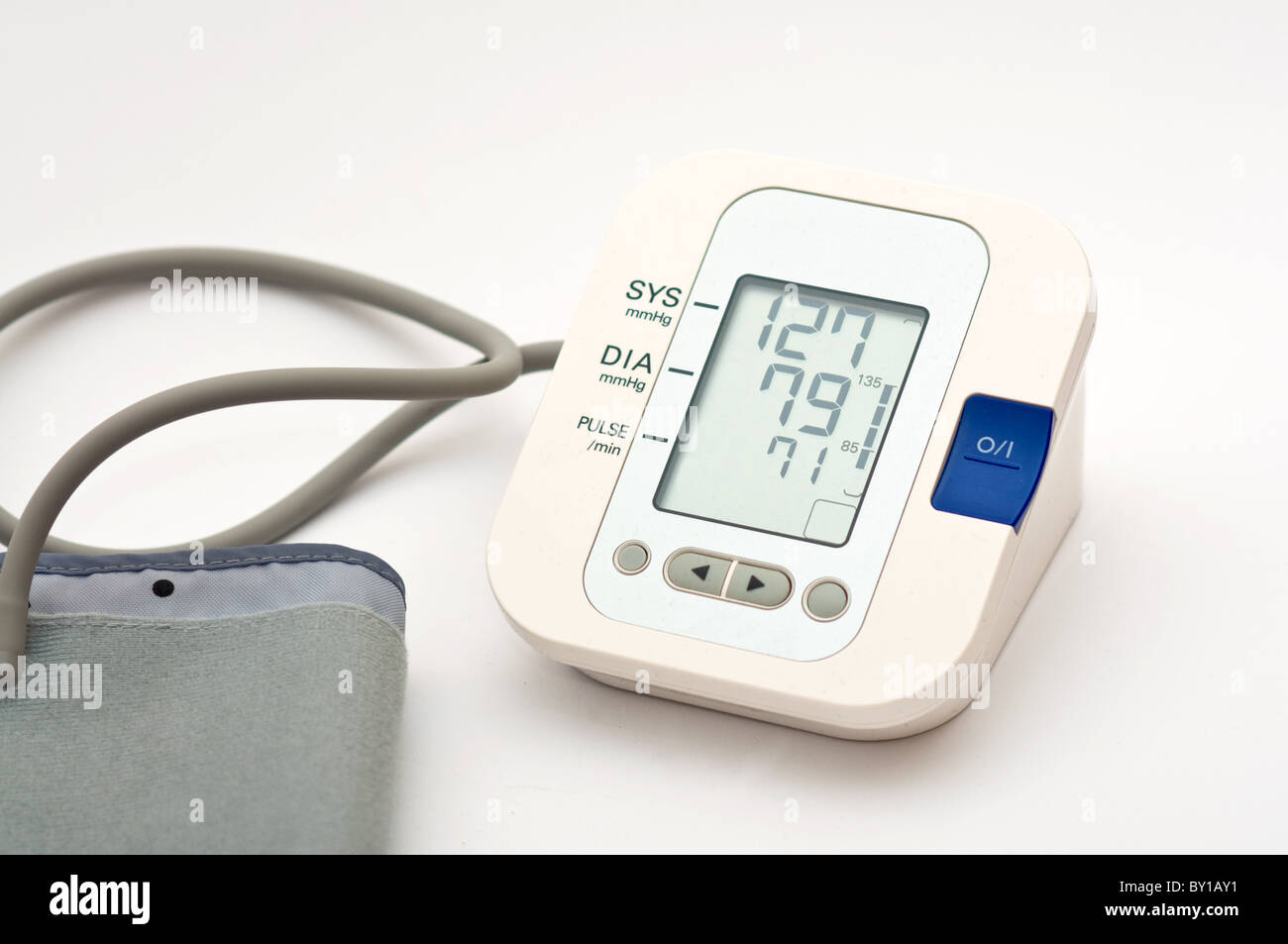 Digital blood pressure measuring device Stock Photo - Alamy