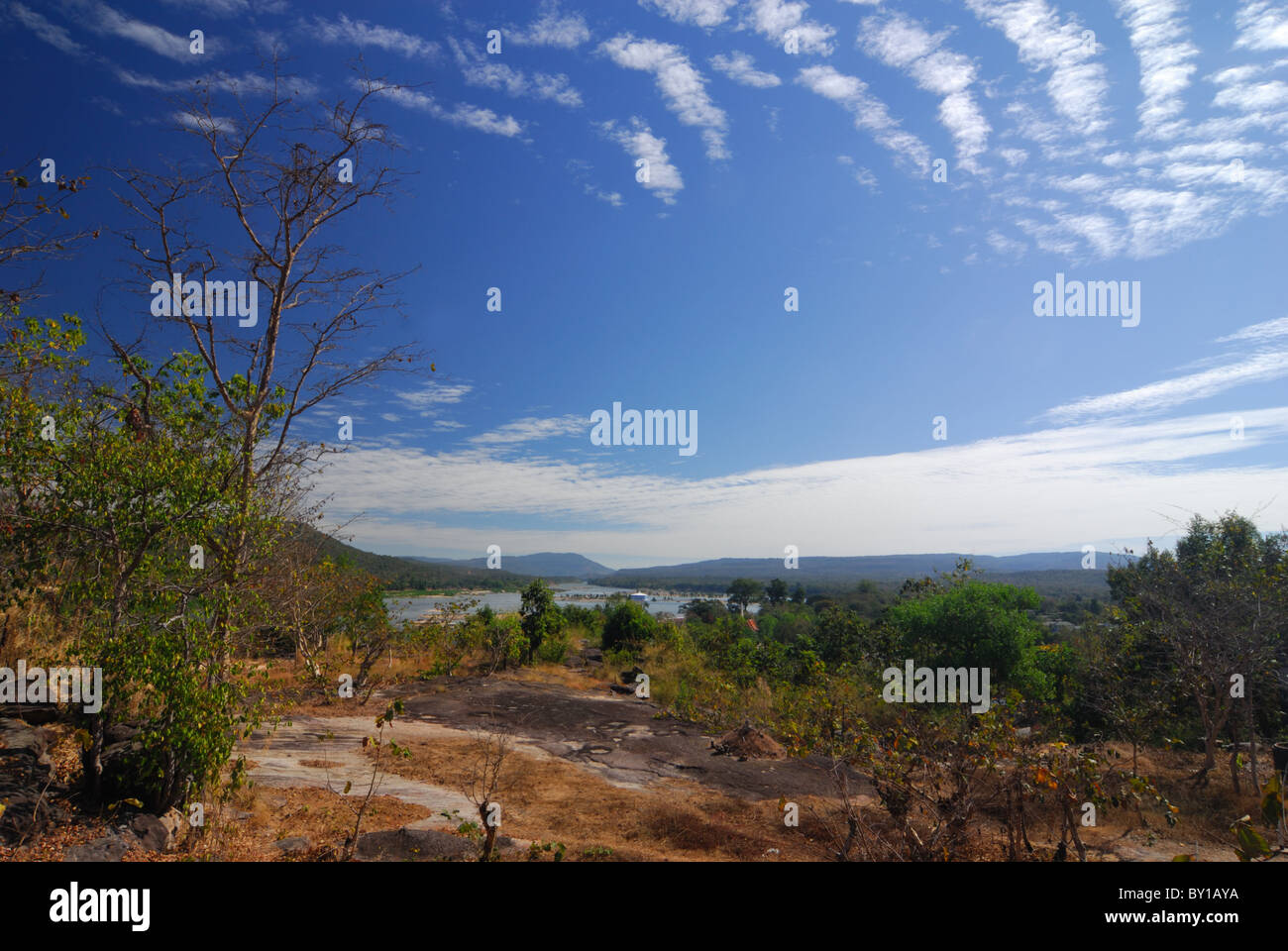 The meeting point of the Mekong and Moon river in Thailand Stock Photo ...