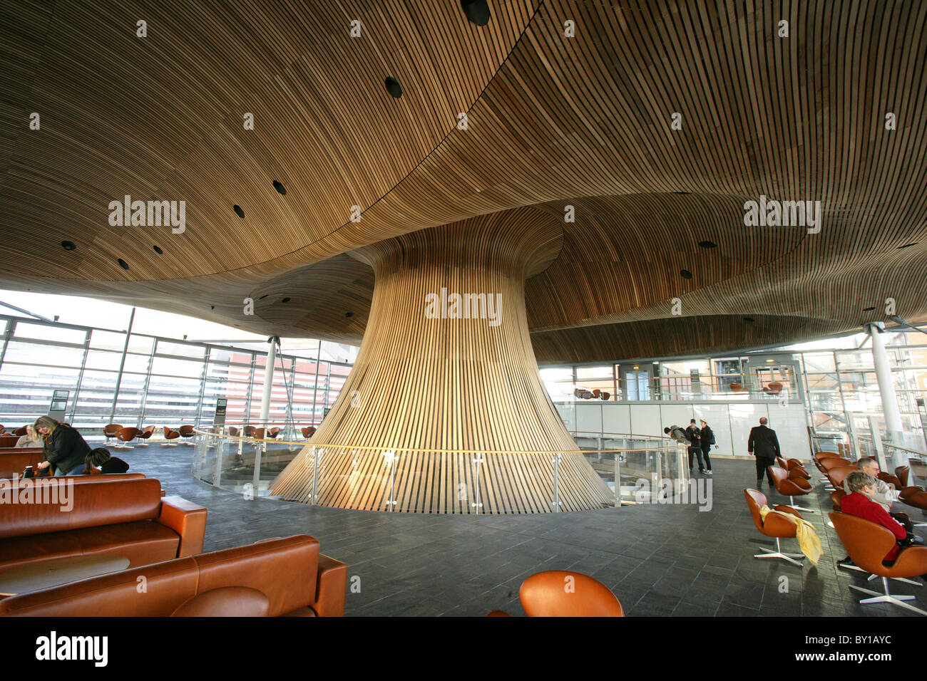 The Senedd (Parliament or Senate) in Cardiff Bay, the home of the ...