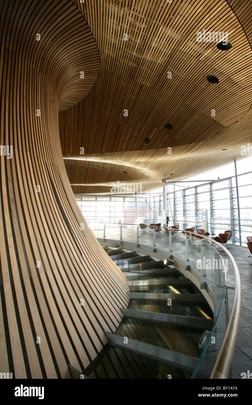 The Senedd (Parliament or Senate) in Cardiff Bay, the home of the ...