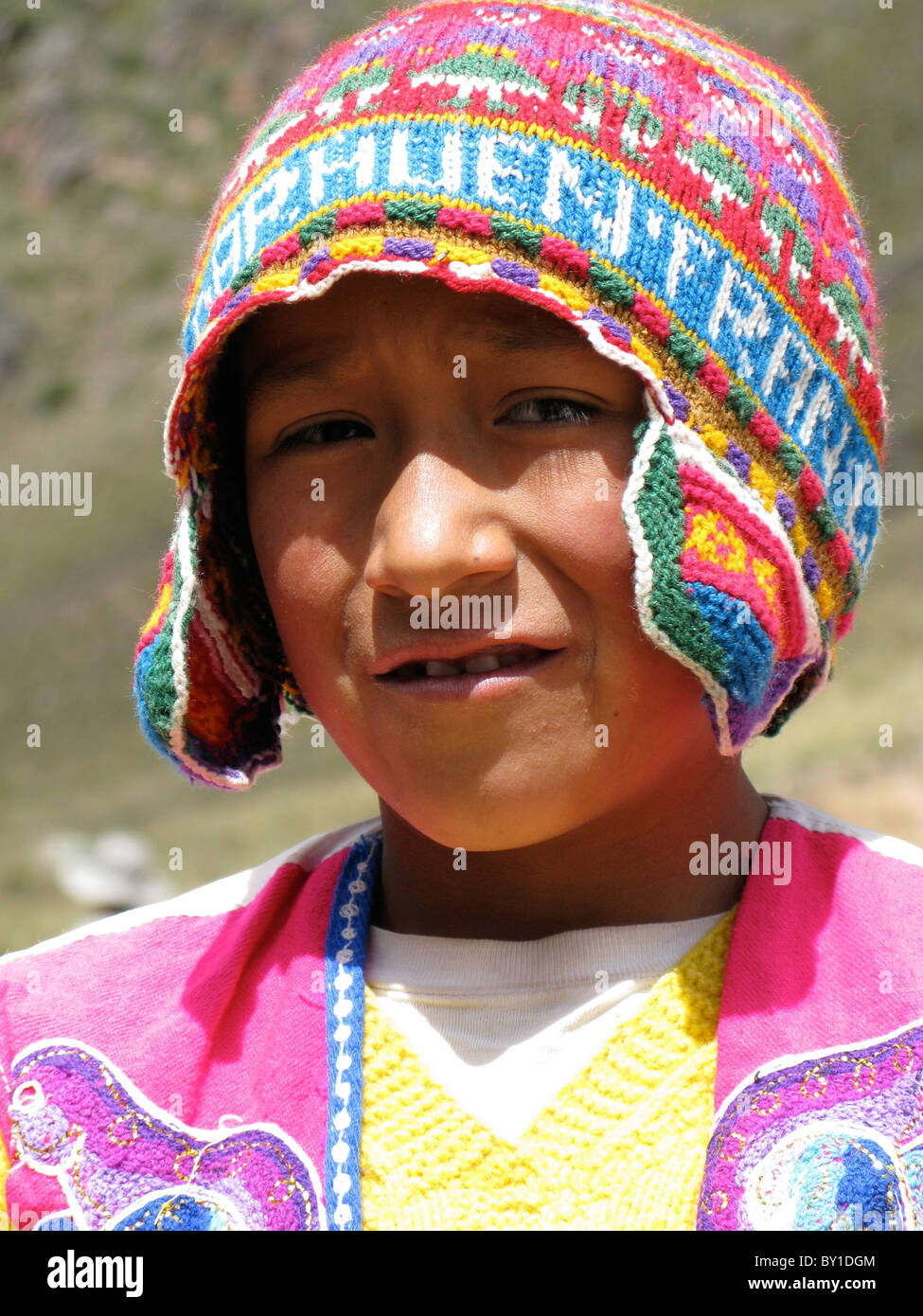 LITTLE BOY IN PERU Stock Photo - Alamy