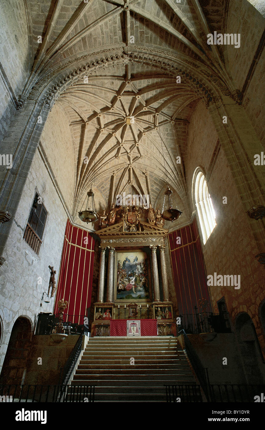 Interior of the Church of the Monastery of San Jeronimo de Yuste ...