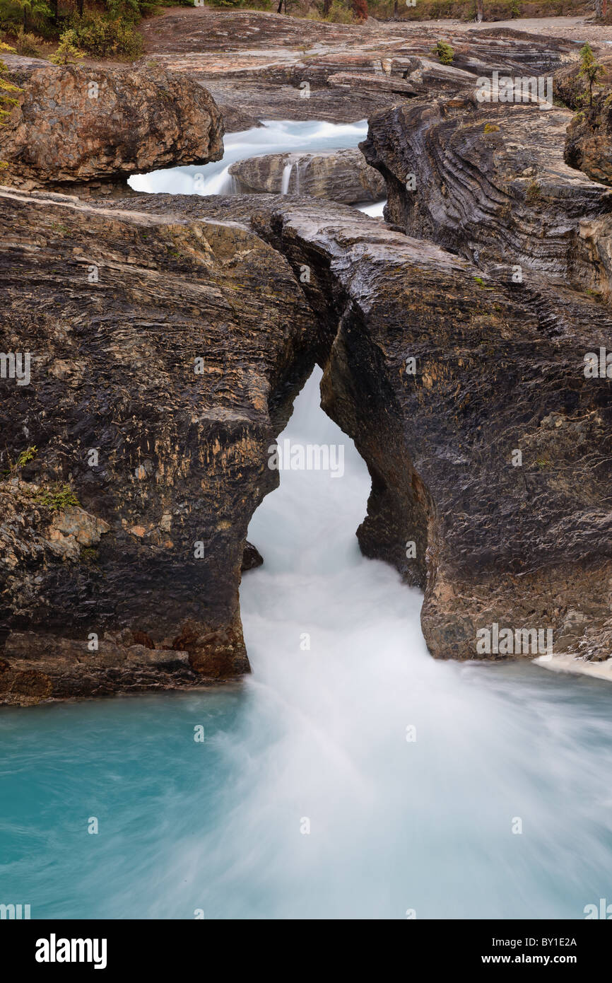 Natural Bridge and Kicking Horse River, Yoho National Park, British ...