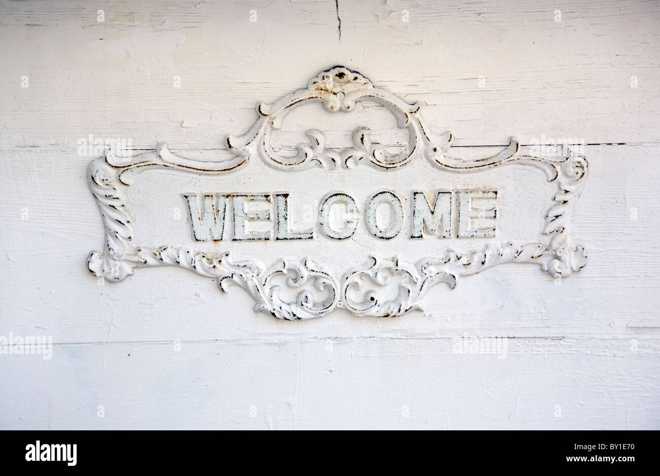 Welcome plaque sign hi-res stock photography and images - Alamy