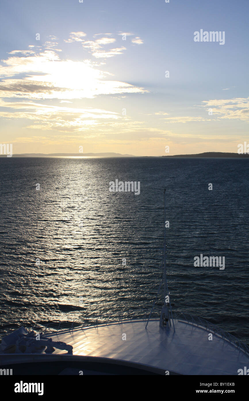Cruising into Kimberly coast sunset Stock Photo - Alamy