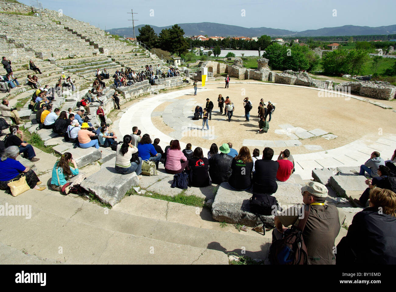 amphitheater in Greece Stock Photo - Alamy
