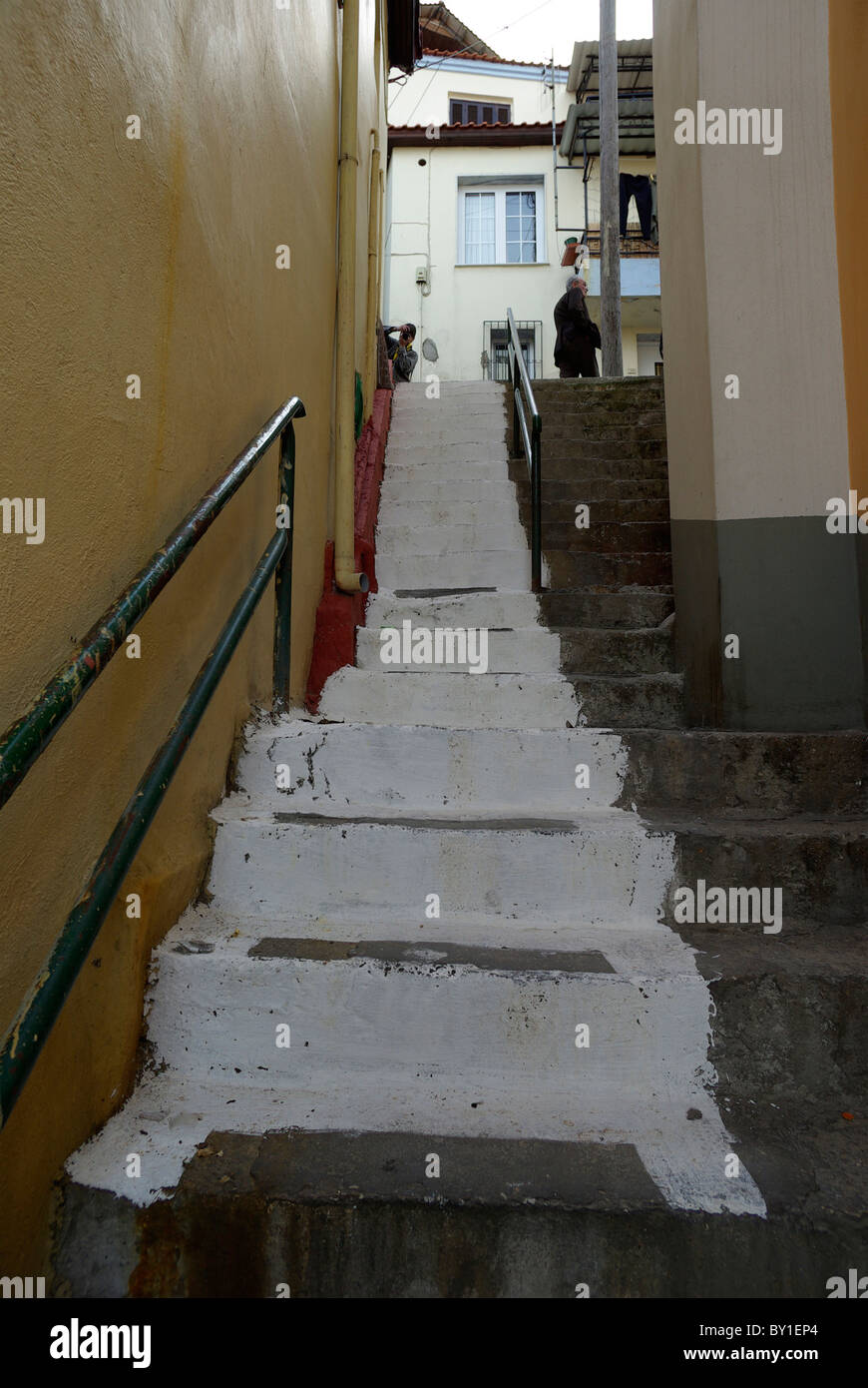 Kavala Greece steps Stock Photo - Alamy