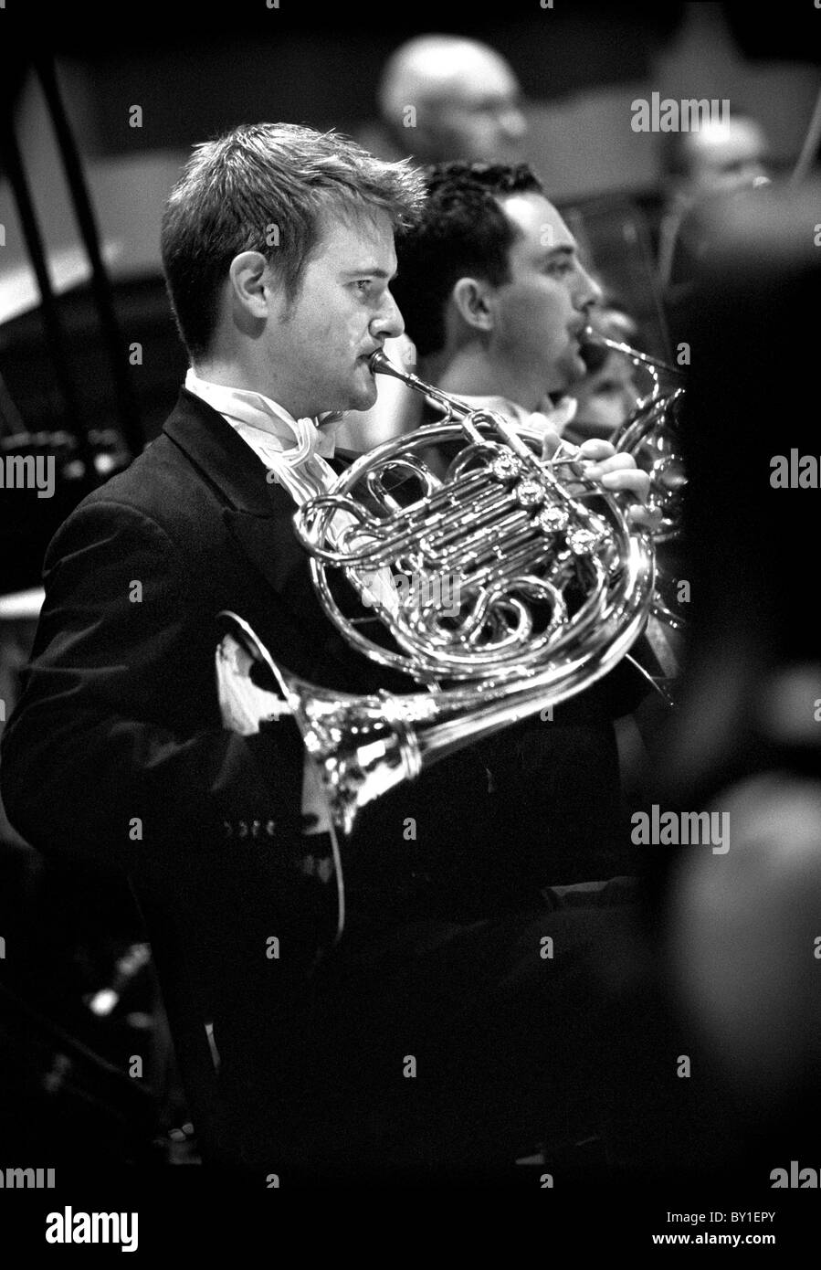 Brass section performing at the Welsh Proms, St Davids Hall, Cardiff ...