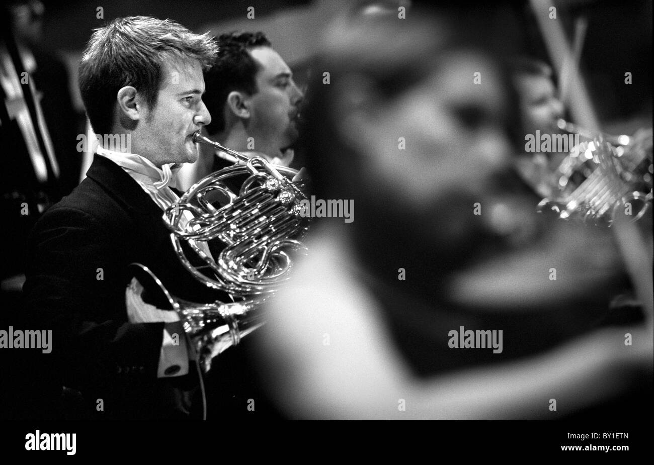 Brass section performing at the Welsh Proms, St Davids Hall, Cardiff ...
