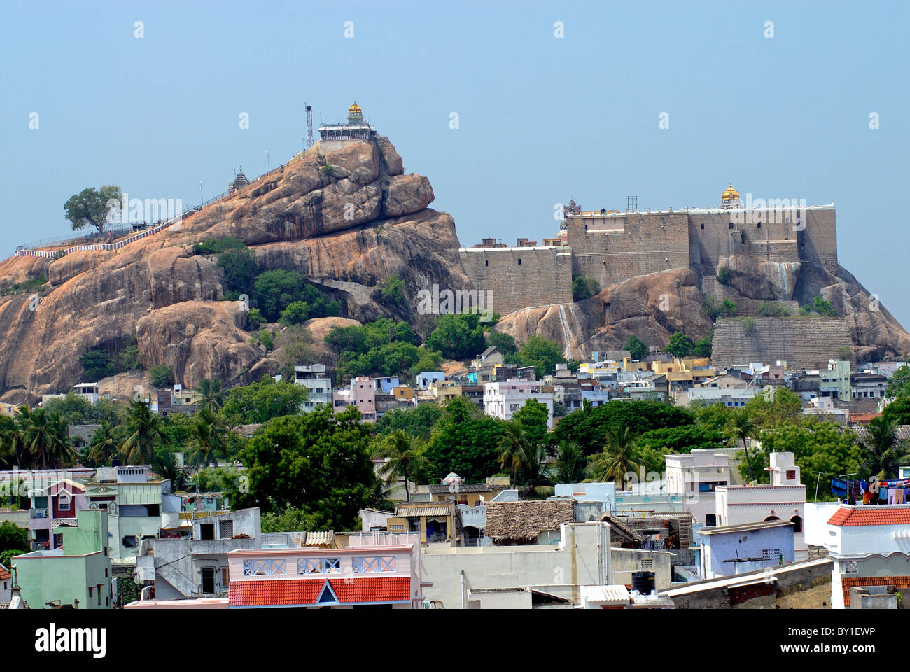 ROCK FORT IN THIRUCHIRAPPALLI TAMILNADU Stock Photo - Alamy