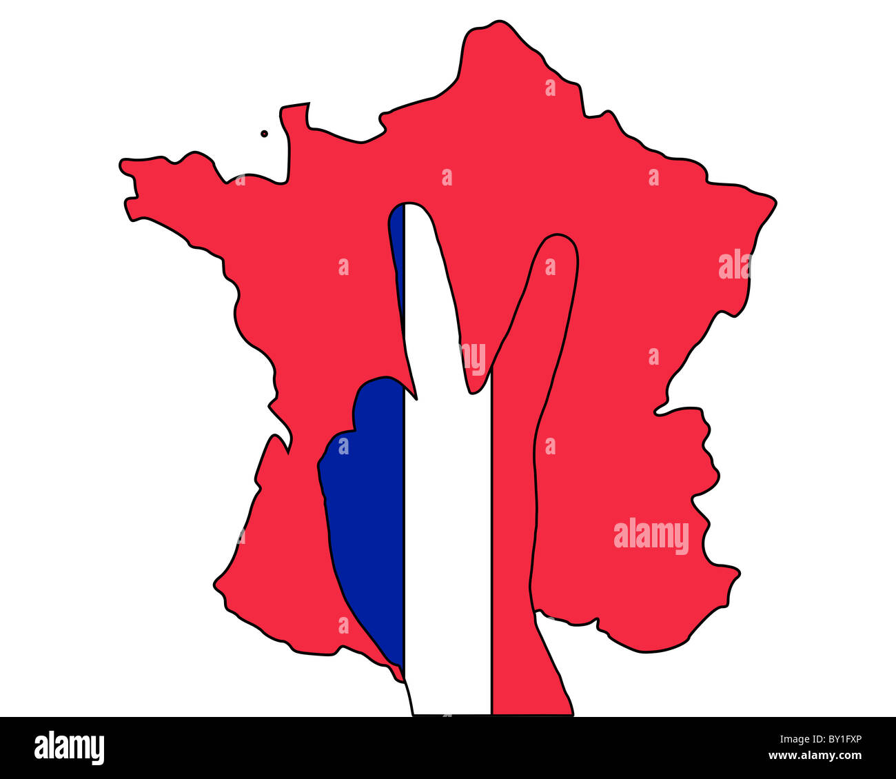 French hand signal Stock Photo - Alamy