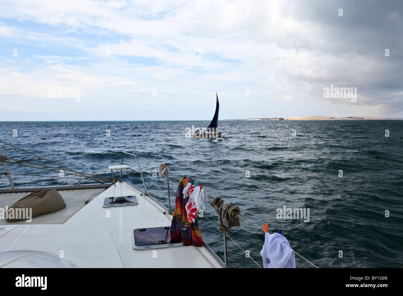 Foredeck catamaran sailing yacht hi-res stock photography and images ...