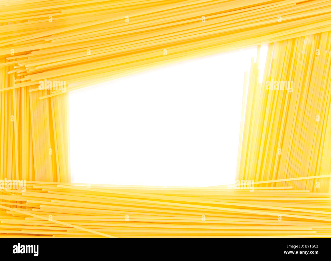Abstract frame of spaghetti isolated on white background Stock Photo ...