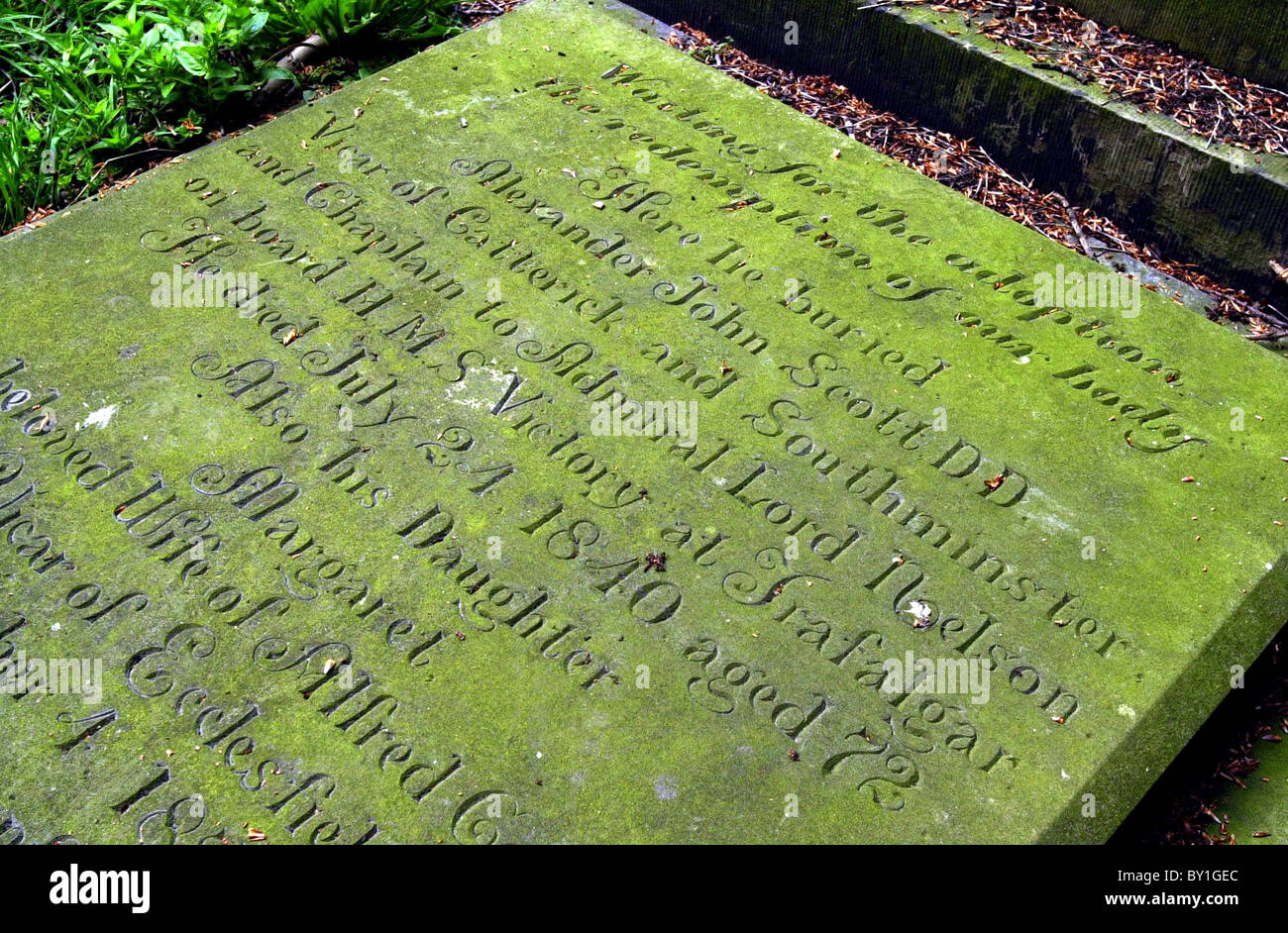The grave of Alexander John Scott, Chaplain to Admiral Lord Nelson ...