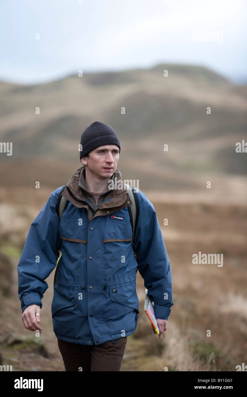 Rambler on the trail in the Welsh Mountains Stock Photo - Alamy
