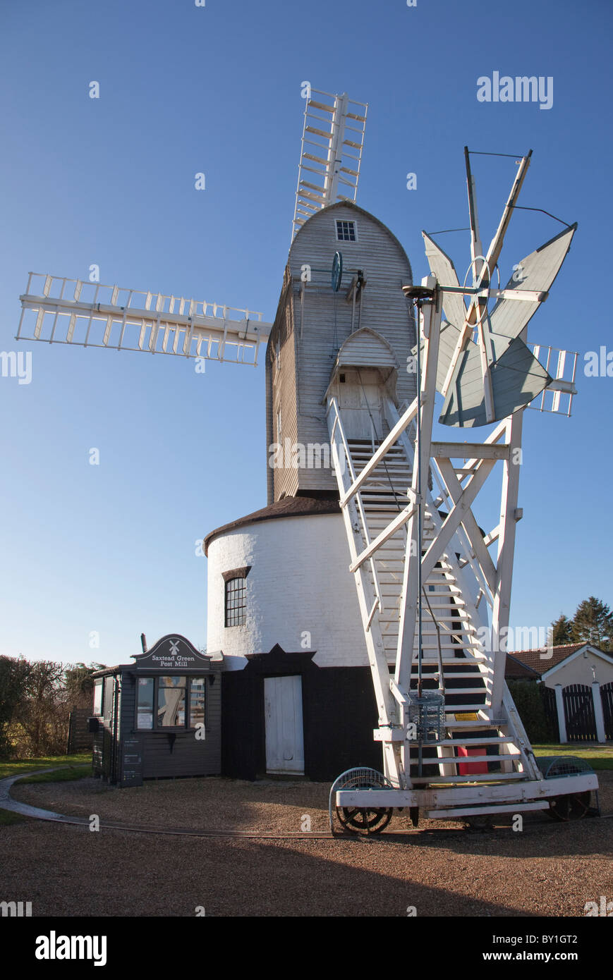 Saxted Green Windmill Suffolk Stock Photo - Alamy