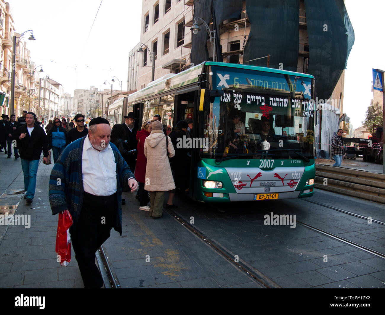 Some of the last buses and passengers to ride along the historic Jaffa ...