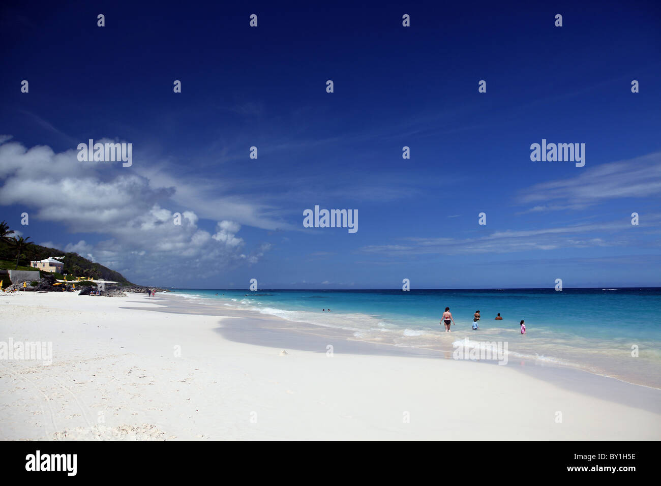 PINK SANDS OF ELBOW BEACH BERMUDA ISLANDS NORTH ATLANTIC OCEAN ELBOW ...