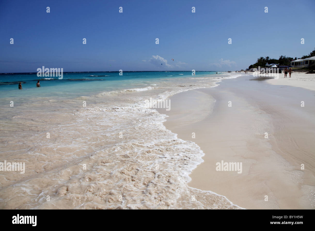 PINK SANDS OF ELBOW BEACH BERMUDA ISLANDS NORTH ATLANTIC OCEAN ELBOW ...