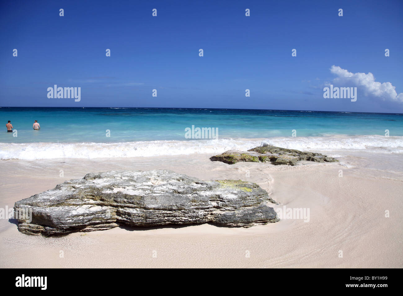 PINK SANDS OF ELBOW BEACH BERMUDA ISLANDS NORTH ATLANTIC OCEAN ELBOW ...