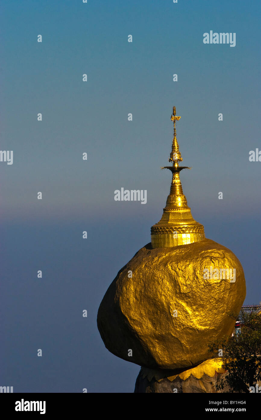 Myanmar, Burma, Golden Rock, Kyaiktiyo. The Golden Rock boulder ...