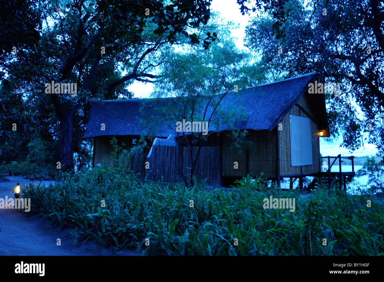 Xugana island lodge, Okawango delta, Botswana Stock Photo - Alamy