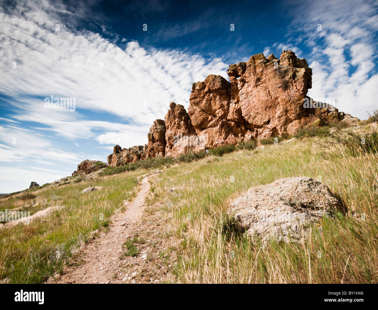 Rock formation in Devils Backbone, Loveland Colorado Stock Photo - Alamy