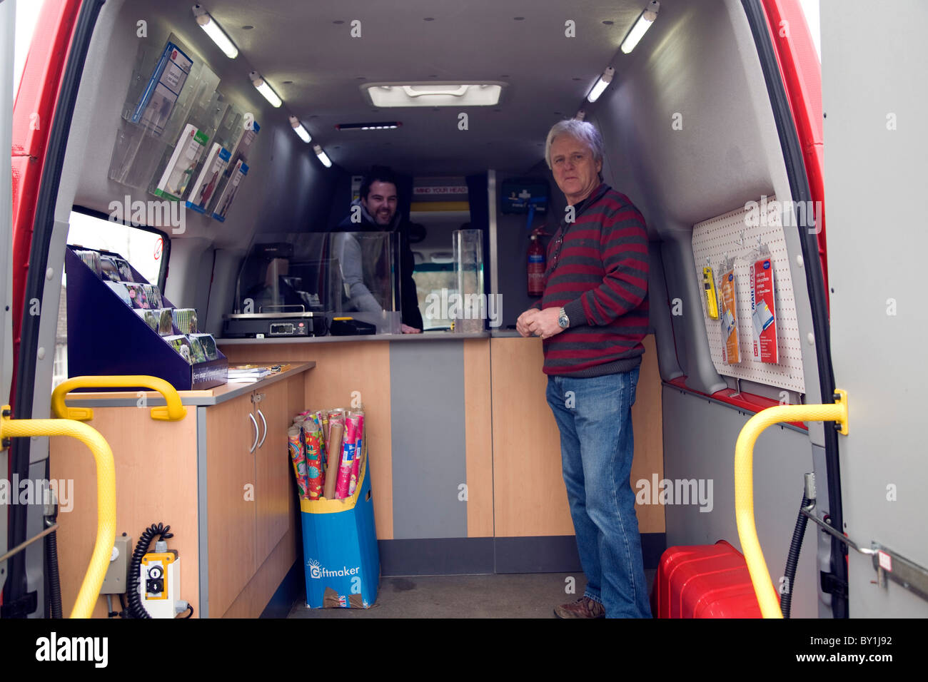 Mobile post office van Stock Photo - Alamy