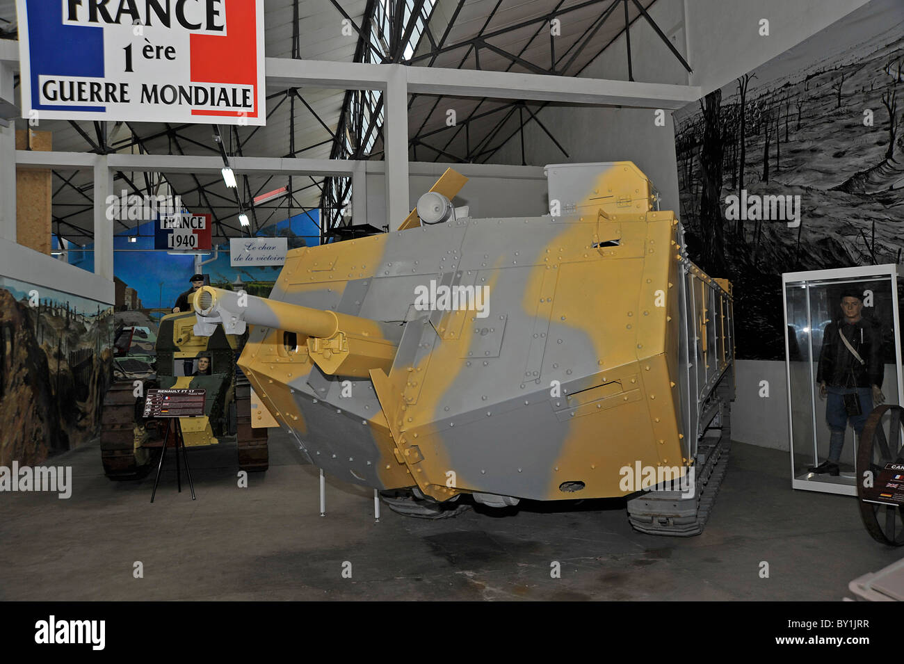WW1 French tank display at Saumur France Stock Photo - Alamy