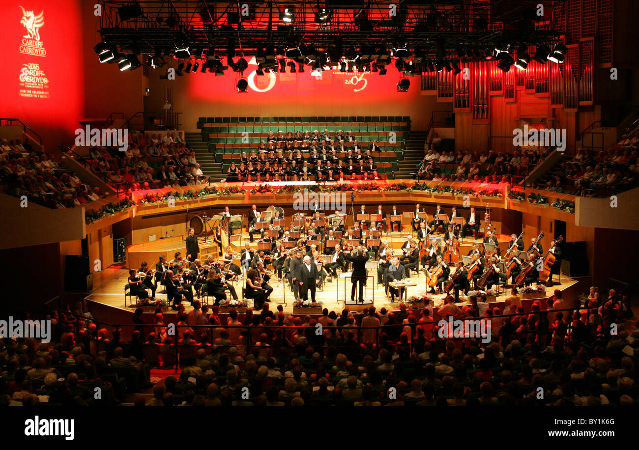The auditorium in St Davids Hall during the Welsh Proms Stock Photo - Alamy