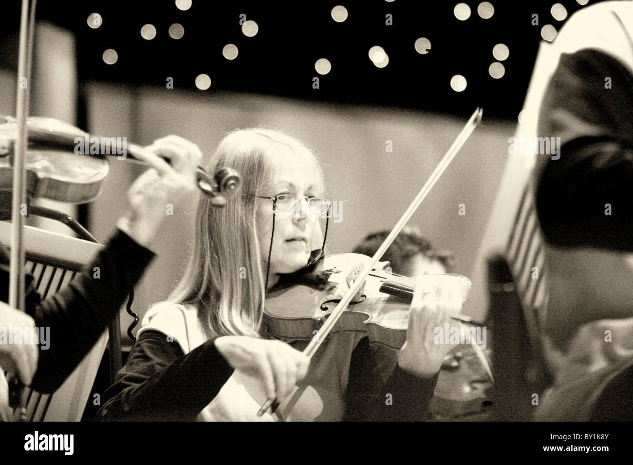 String section at the Welsh Proms, St Davids Hall, Cardiff Stock Photo ...