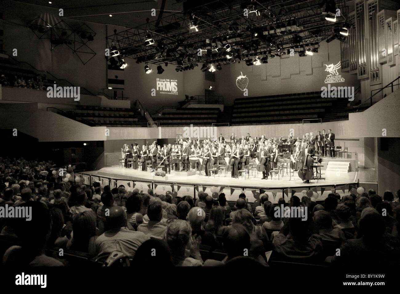 The auditorium in St Davids Hall during the Welsh Proms Stock Photo - Alamy