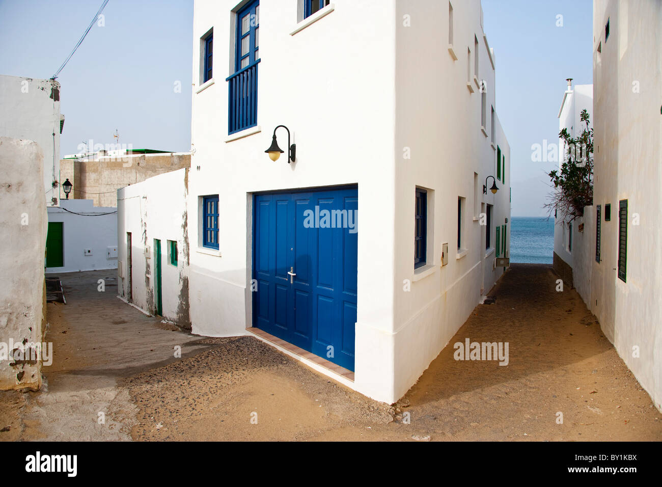 Town of Famara in the north part of Lanzarote Island Stock Photo - Alamy