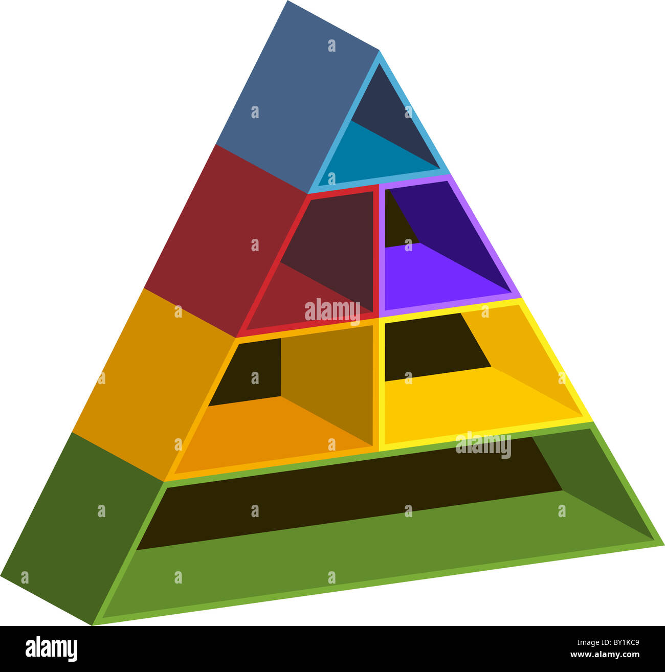 Vector pyramid chart isometric Cut Out Stock Images & Pictures - Alamy