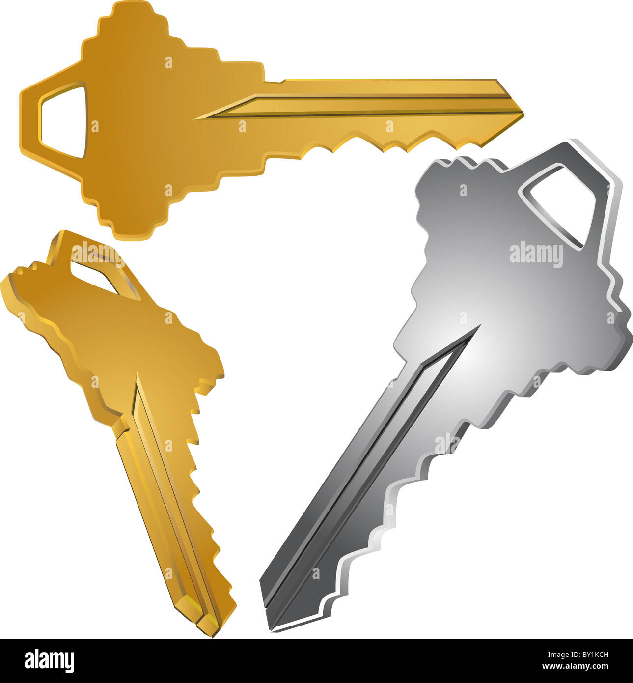 Set of 3D house keys Stock Photo - Alamy