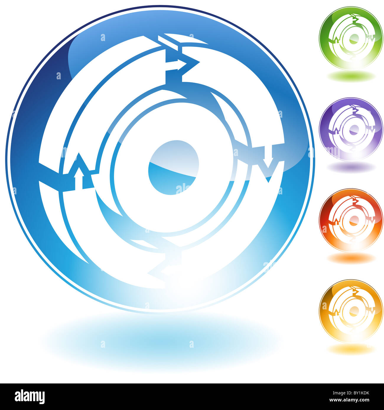 3D business diagram buttons of work flow Stock Photo - Alamy