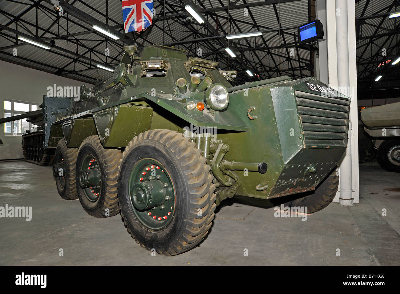 British army Saracen troop carrier on display at the tank museum Saumur ...