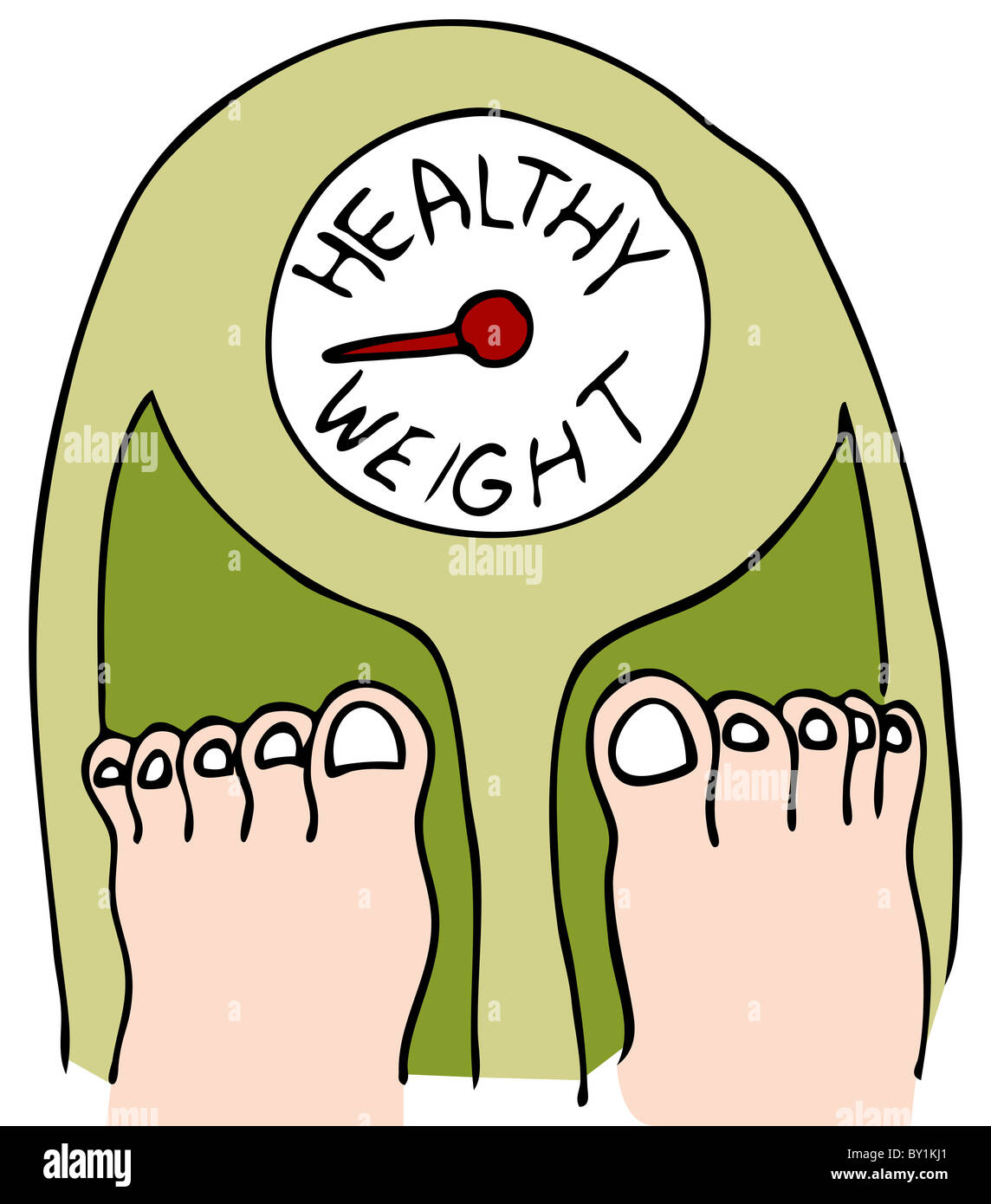 An image of a person standing on a scale Stock Photo - Alamy