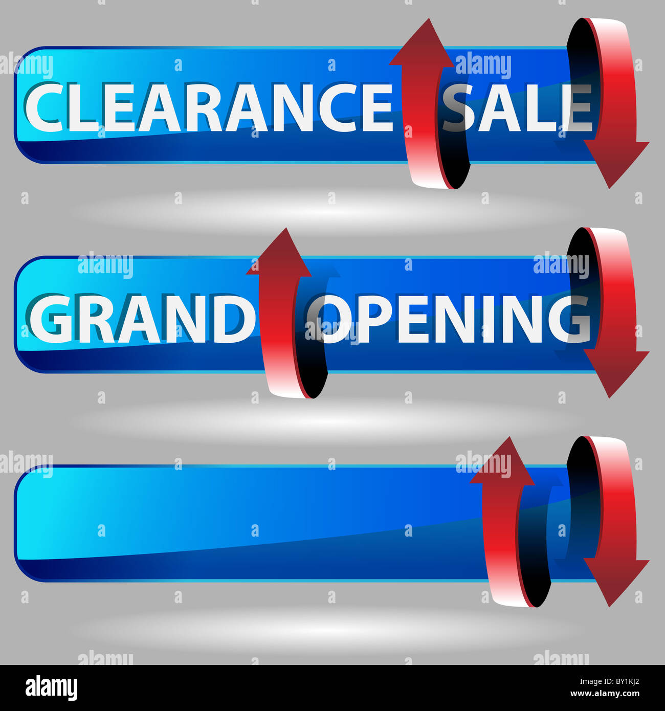 A set of arrow wrapped banners Stock Photo - Alamy