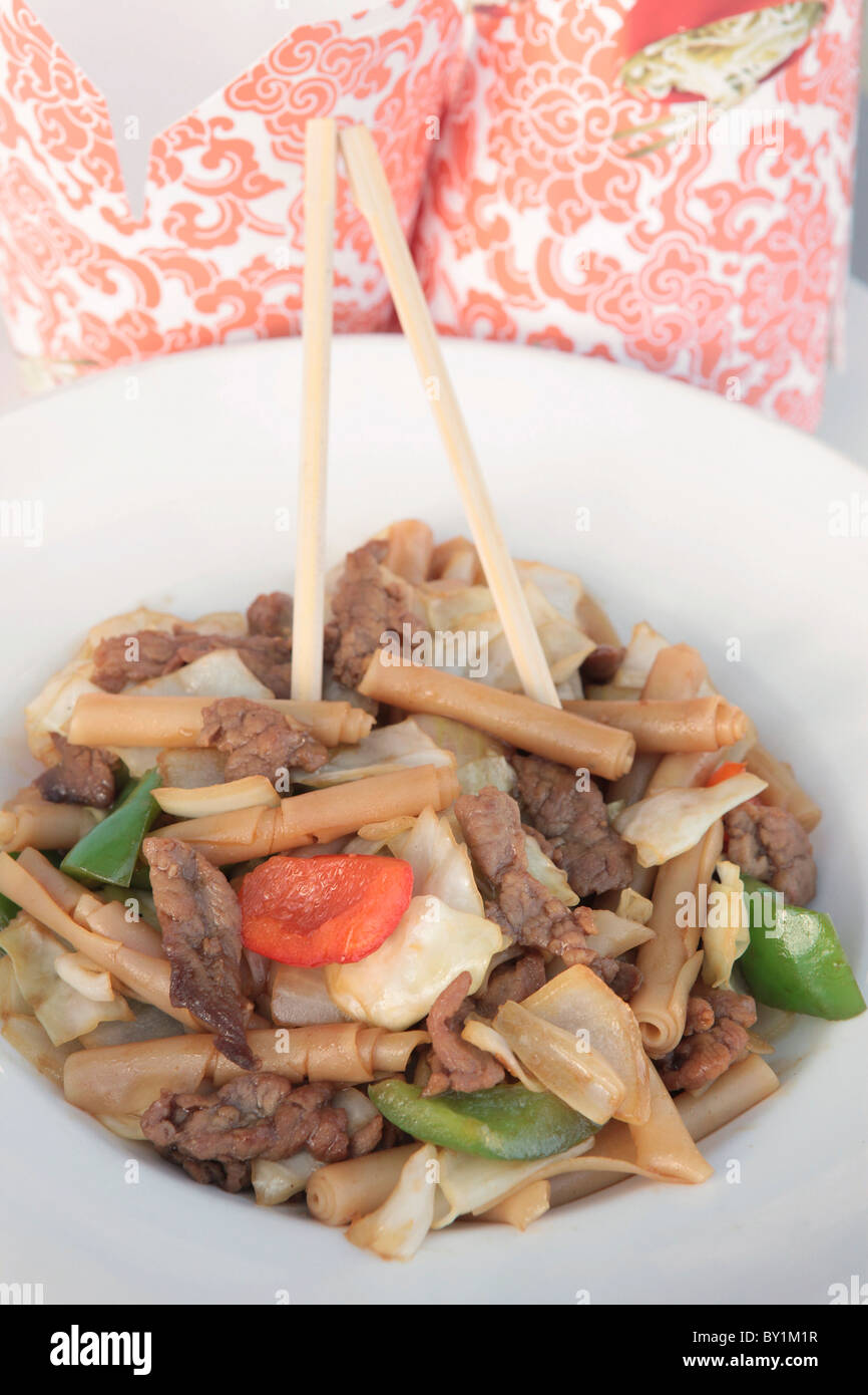 A plate of Chinese style stir fried beef with bamboo shoots Stock Photo ...