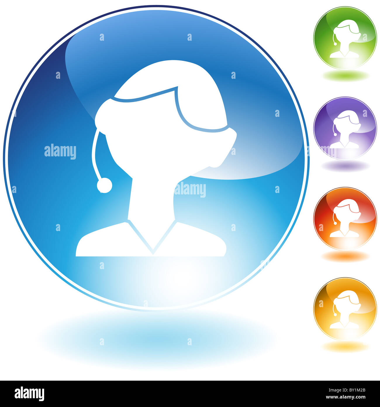 Customer service isolated on a white background Stock Photo - Alamy