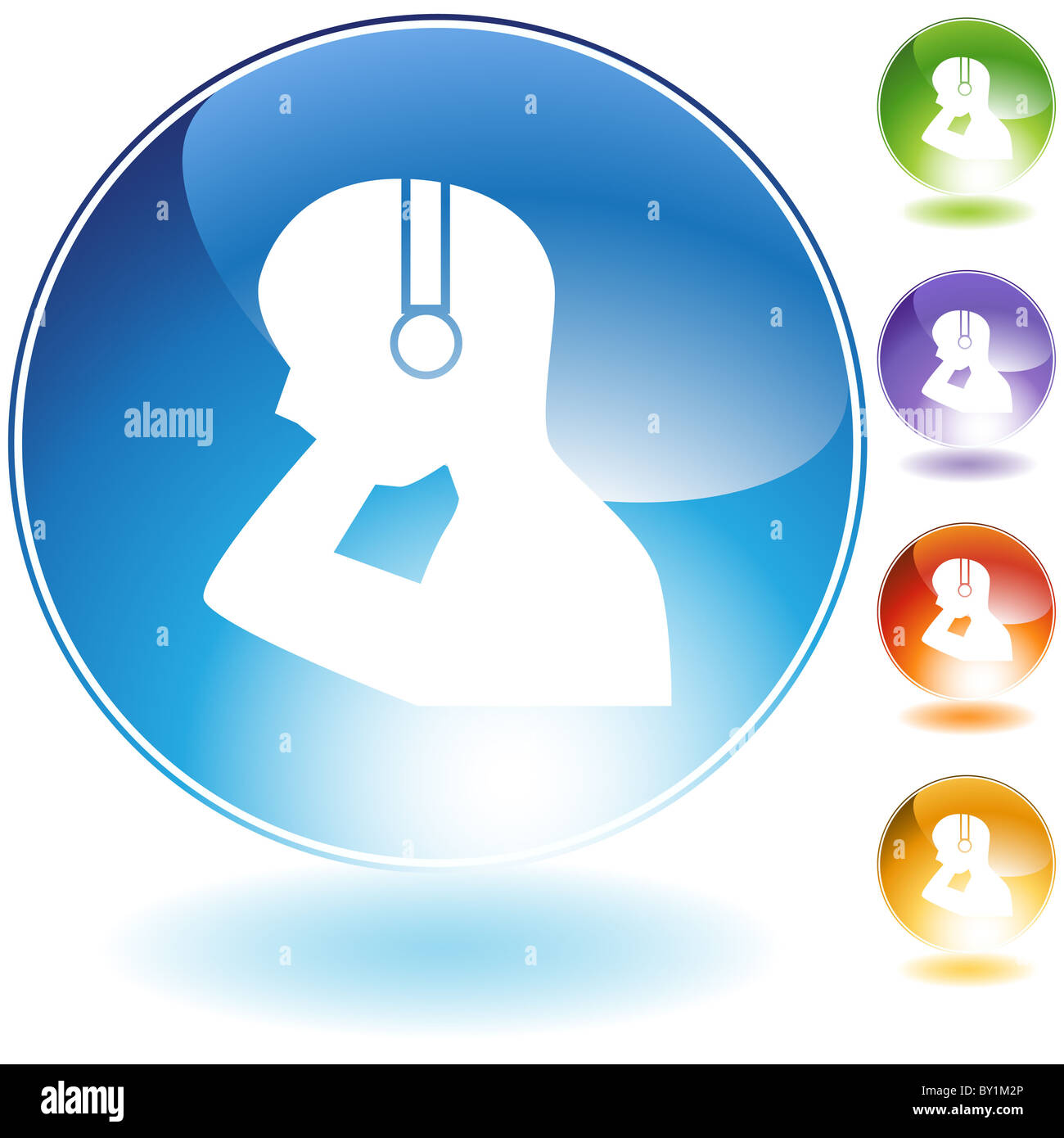 Customer service isolated on a white background Stock Photo - Alamy
