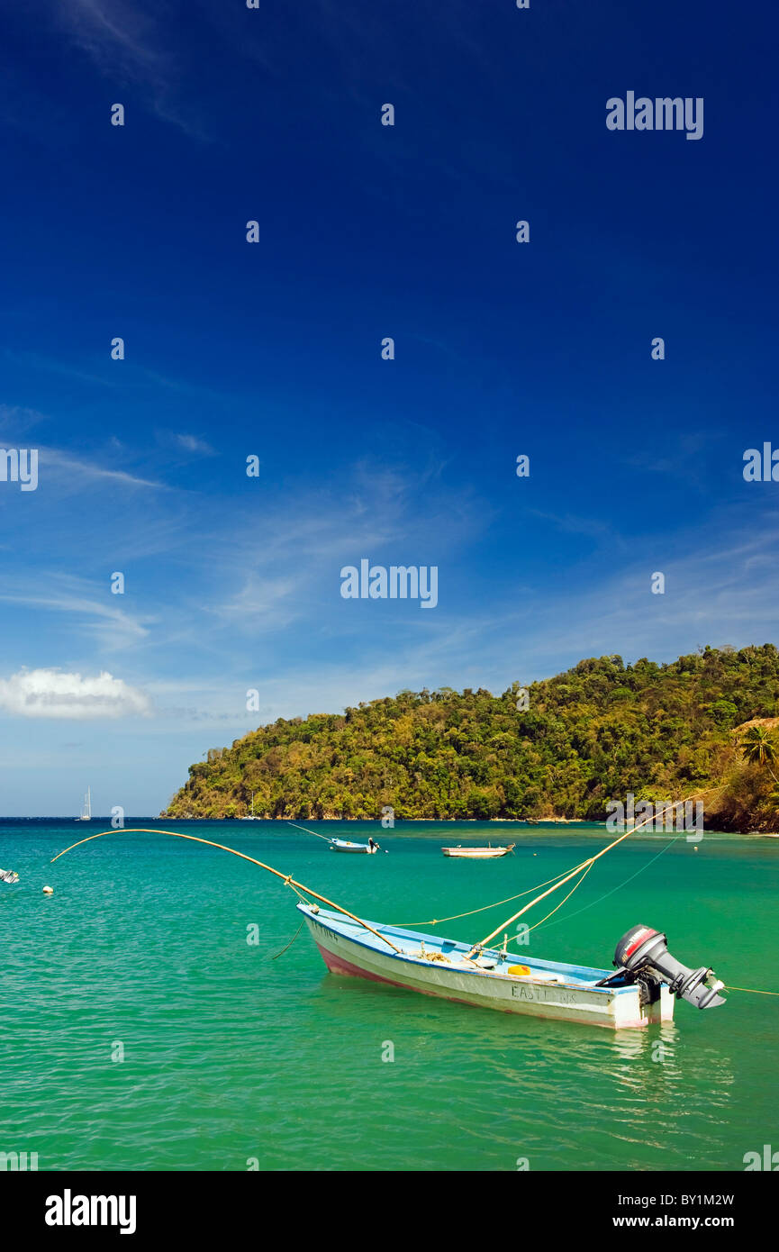 The Caribbean, Trinidad and Tobago, Tobago Island, Fishing Boats in Man ...
