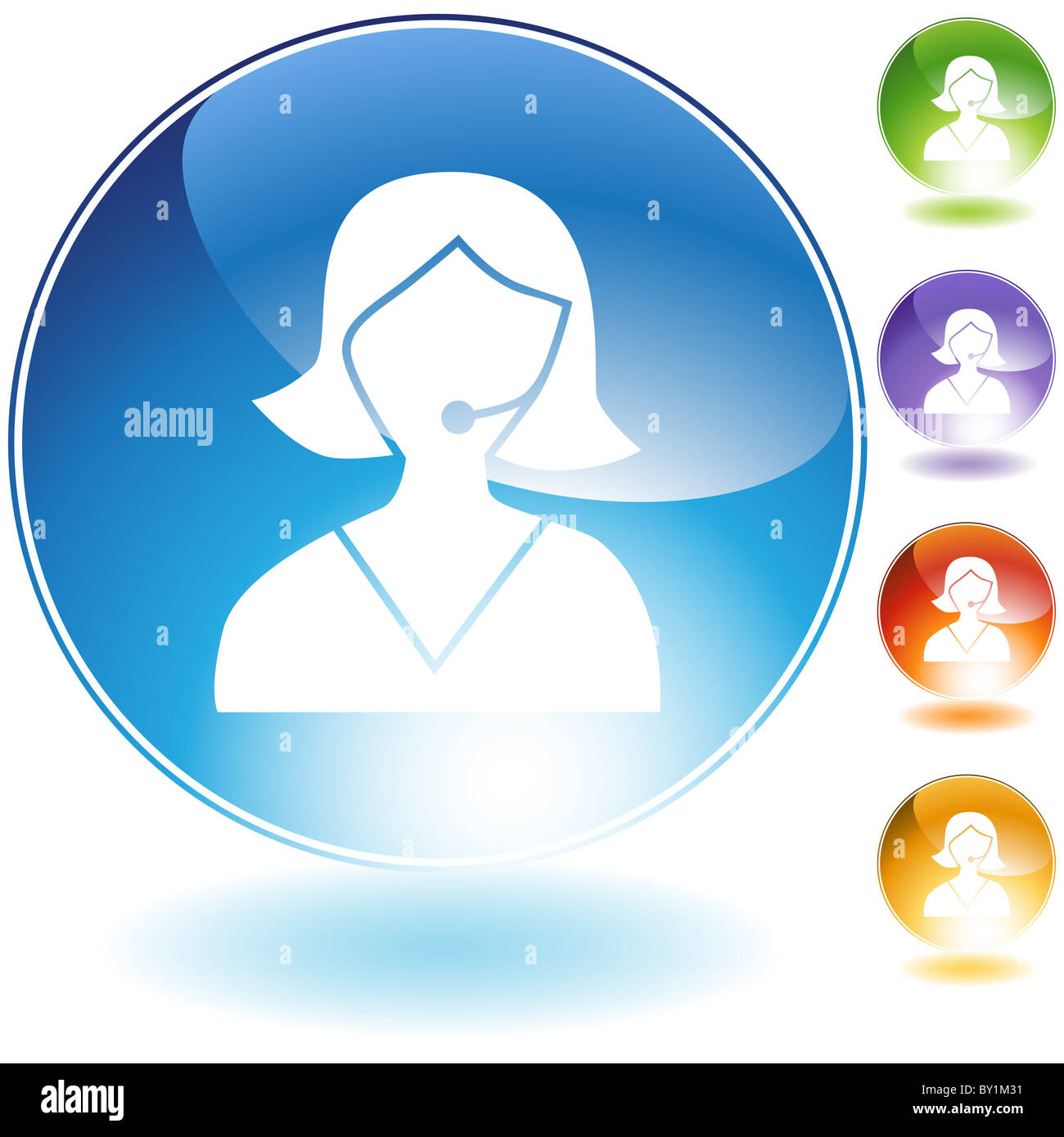 Customer service isolated on a white background Stock Photo - Alamy