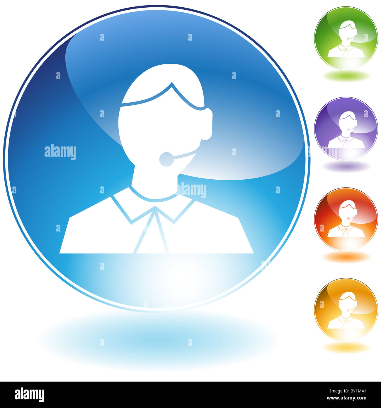 Customer service isolated on a white background Stock Photo - Alamy