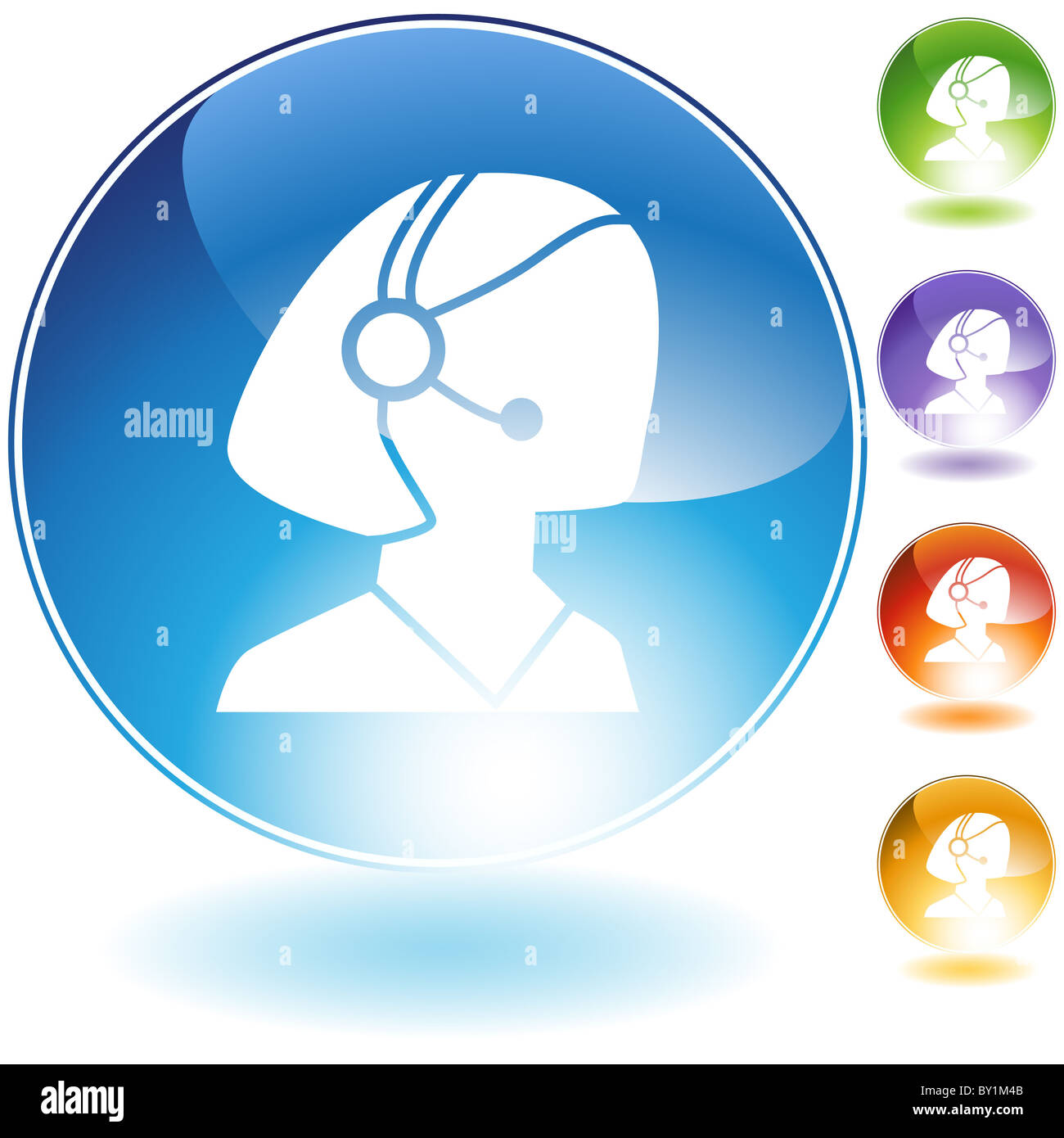 Customer service isolated on a white background Stock Photo - Alamy