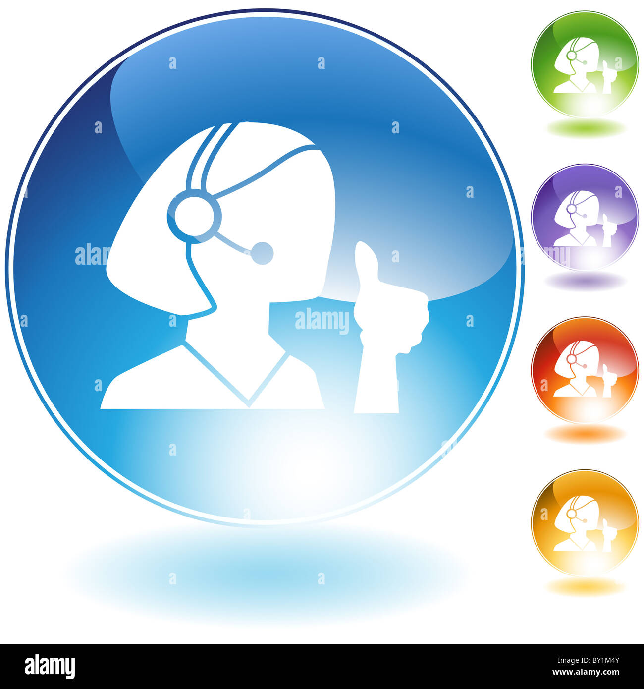 Customer service isolated on a white background Stock Photo - Alamy