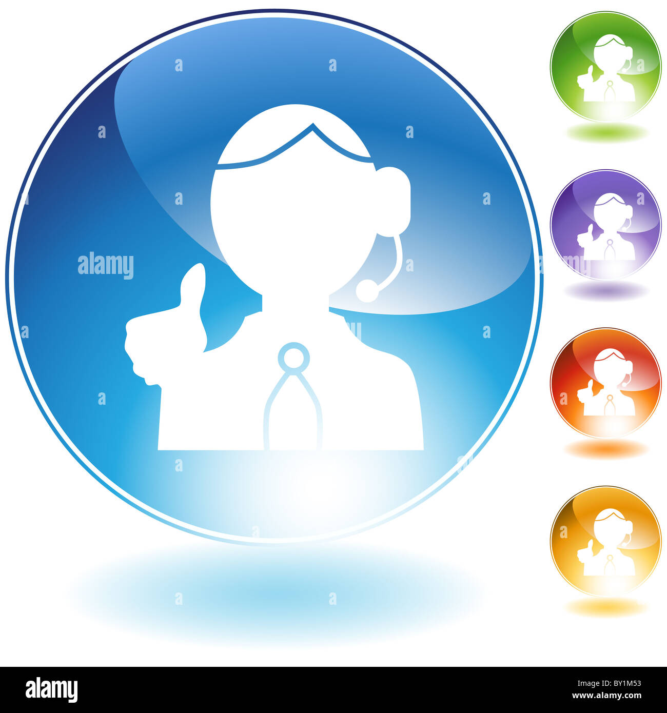Customer service isolated on a white background Stock Photo - Alamy