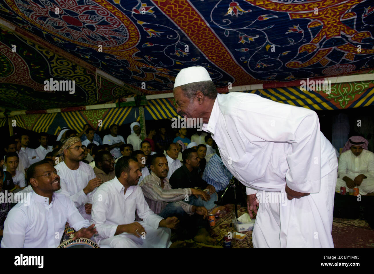 Guests celebrate with dance during a traditional Bedouin wedding ...