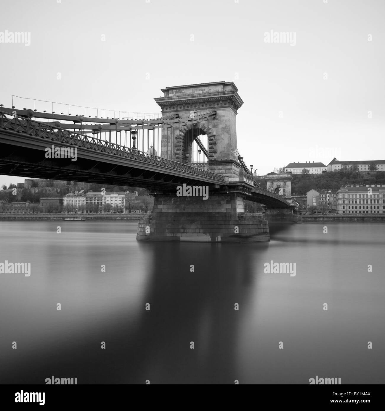 Szechenyi Chain Bridge and Danube Stock Photo - Alamy